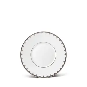 L'Objet Aegean Filet Saucer White/platinum
