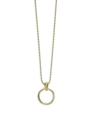Lagos 18k Meridian Circle Pendant Necklace - Gold