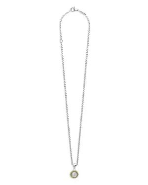 Lagos 18k Yellow Gold And Sterling Diamond Pendant Necklace - Silver