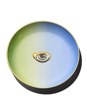 L'Objet Lito Eye Canape Plate - Green/blue