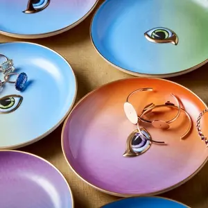 L'Objet Lito Eye Canape Plate - Purple/orange