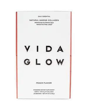 VIDA GLOW Natural Marine Collagen Dietary Supplement Peach - No Color