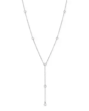 Bloomingdale'S Diamond Station Lariat Necklace In 14k Gold, 0.75 Tcw - White