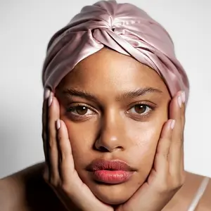 Slip Pure Silk Turban - Pink