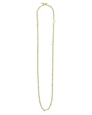 Lagos 18k Yellow Caviar Bead Open Heart Link Chain Necklace - Gold