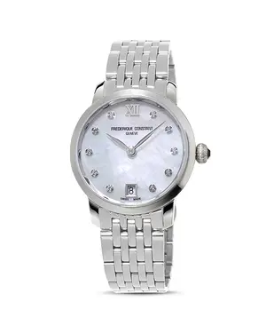 FREDERIQUE CONSTANT Classic Quartz Watch, 30mm - White/silver