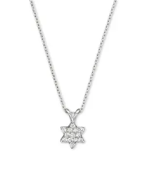 Bloomingdale'S Diamond Star Of David Pendant Necklace - White