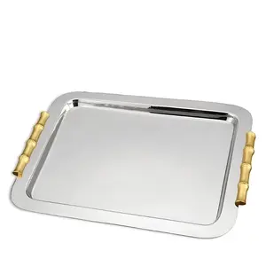 L'Objet Bambou Butler Tray - Silver