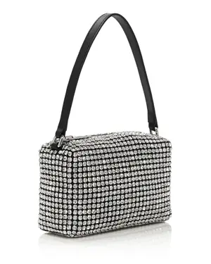 Alexander Wang Medium Rhinestone Pouch - White/silver