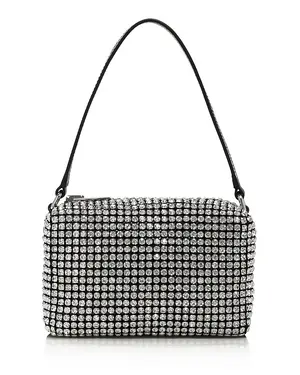 Alexander Wang Medium Rhinestone Pouch - White/silver