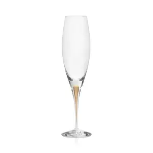 ORREFORS Intermezzo Gold Champagne Glasses, Set Of 2
