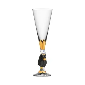 ORREFORS Sparkling Devil Champagne Flute - Dark Gray
