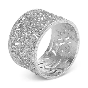 OLIVIA RIEGEL Windsor Napkin Rings, Set Of 4 - Silver