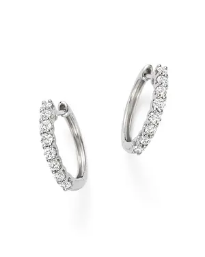 Bloomingdale'S Diamond Hoop Earrings, 0.60 Tcw - White