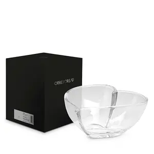 ORREFORS Large Heart Bowl - Clear