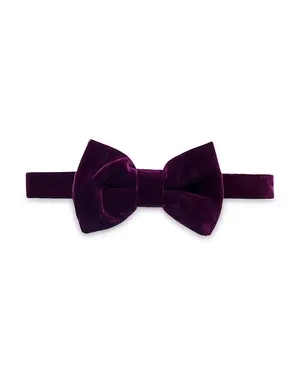 Eton Velvet Silk Bow Tie Burgundy