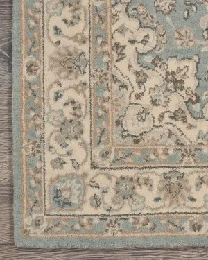 NOURISON HOME Living Treasures Li15 Area Rug, 2'6 X 4'3 - Aqua/ivory