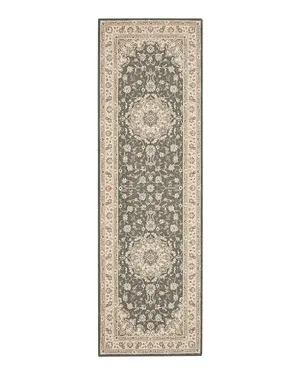 NOURISON HOME Living Treasures Li15 Runner Area Rug, 2'6 X 8 - Gray/ivory