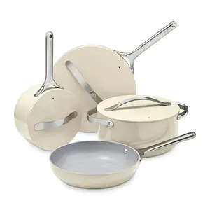 CARAWAY Non-toxic Ceramic Non-stick Cookware 7-piece Set - Cream
