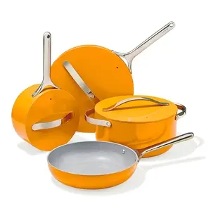 CARAWAY Non-toxic Ceramic Non-stick Cookware 7-piece Set - Marigold