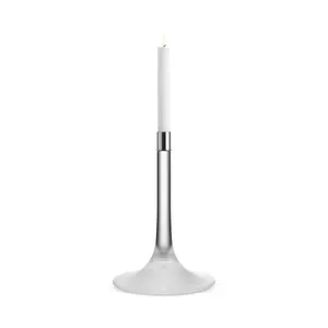 ORREFORS Cirrus Candlestick, Tall - Silver