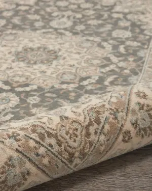 NOURISON HOME Living Treasures Li15 Area Rug, 3'6 X 5'6 - Gray/ivory
