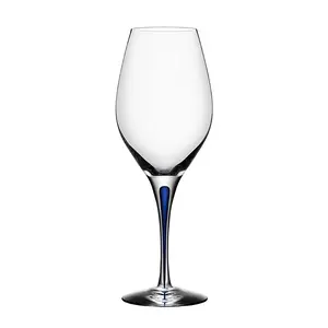 ORREFORS Intermezzo Blue Wine Glass - Clear