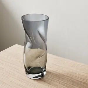 ORREFORS Squeeze Vase, Tall - Blue