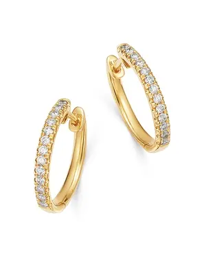 Bloomingdale'S Diamond Hoop Earrings, 0.40 Tcw - White/gold