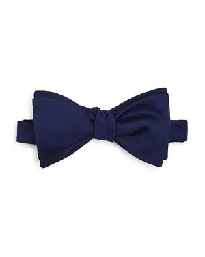 Eton Grosgrain Silk Bow Tie - Blue