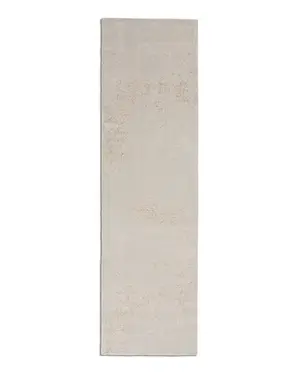 NOURISON HOME Silky Textures Sly01 Runner Area Rug, 2'2 X 7'6 - Ivory/gray