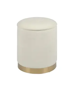 TOV FURNITURE Zoe Round Storage Ottoman