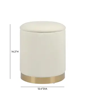 TOV FURNITURE Zoe Round Storage Ottoman