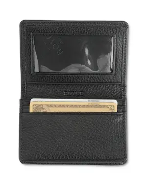 ROYCE NEW YORK Executive Leather Card Holder - Black