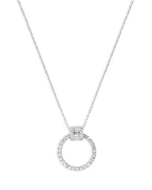 Bloomingdale'S Diamond Circle Pendant Necklace - White