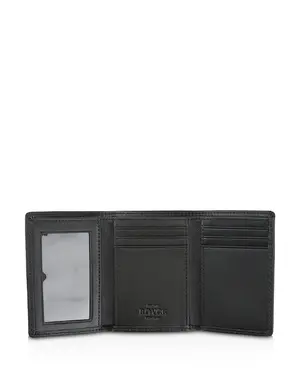 ROYCE NEW YORK Trifold Leather Wallet Black