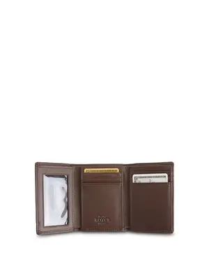 ROYCE NEW YORK Trifold Leather Wallet - Brown