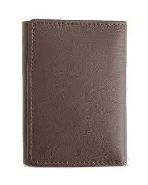 ROYCE NEW YORK Trifold Leather Wallet - Brown