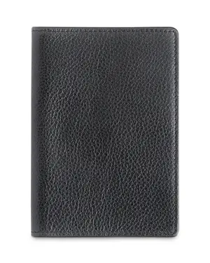 ROYCE NEW YORK Leather Rfid Blocking Passport Case - Black