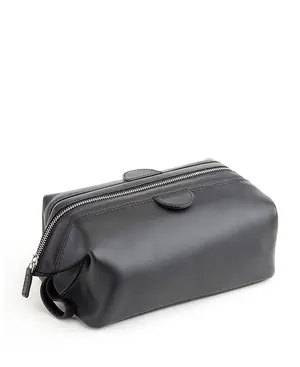 ROYCE NEW YORK Leather Toiletry Kit Black