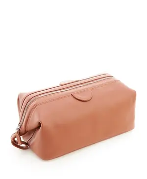 ROYCE NEW YORK Leather Toiletry Kit - Tan