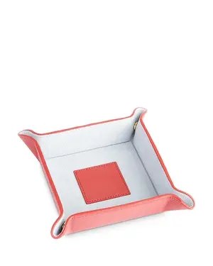 ROYCE NEW YORK Suede Lined Catch-all Tray - Red