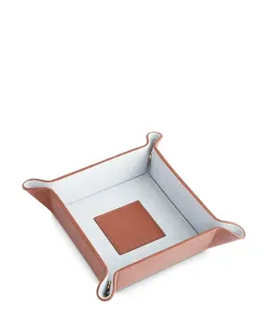 ROYCE NEW YORK Suede Lined Catch-all Tray - Tan