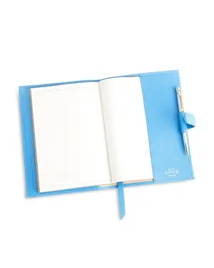 ROYCE NEW YORK Leather Executive Journal Light Blue