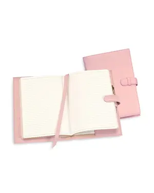 ROYCE NEW YORK Leather Executive Journal Pink