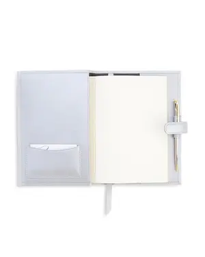 ROYCE NEW YORK Leather Executive Journal - Silver