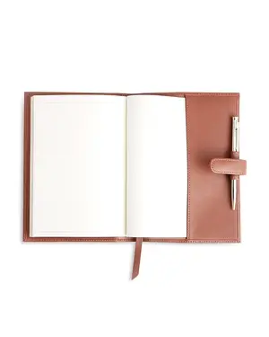 ROYCE NEW YORK Leather Executive Journal Tan