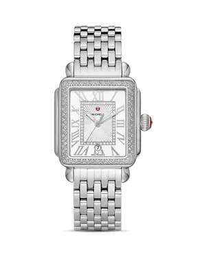 Michele Deco Madison Watch, 33mm - White/silver