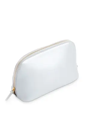 ROYCE NEW YORK Leather Cosmetic Case - Silver