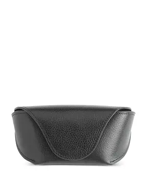 ROYCE NEW YORK Leather Glasses Carrying Case - Black